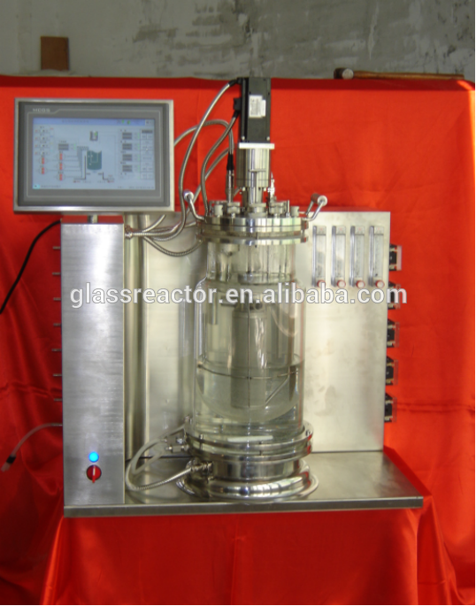 1L~5L Glass Beer Brewing Equipment Lab Scale Bioreactor Fermentor/Fermenter